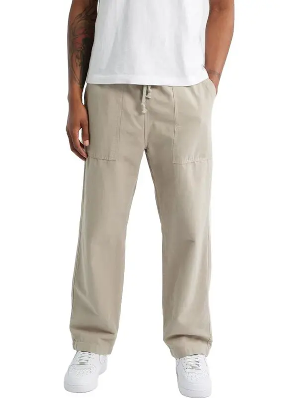 SERVICE WORKS Organic Cotton Canvas Drawstring Chef Pants - Stone