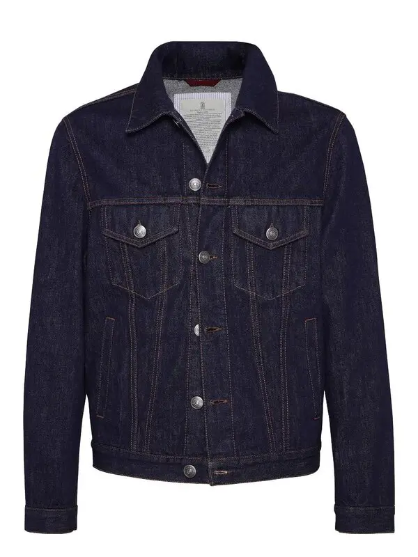 Brunello Cucinelli Four-pocket Denim Jacket - Dark Denim