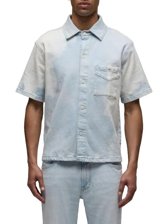 Hudson Jeans Camp Short Sleeve Shirt - Bleached Out
