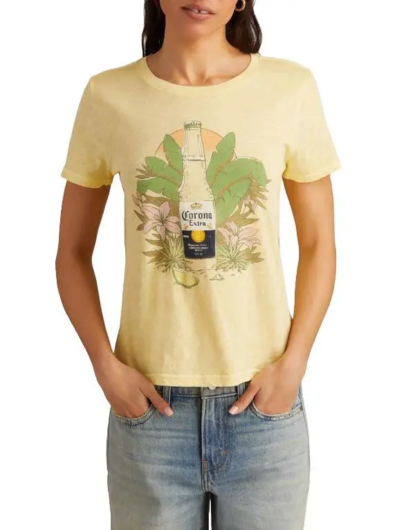 Lucky Brand Corona Graphic T-shirt - Mellow Yellow
