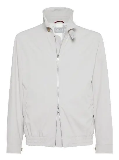 Brunello Cucinelli Nylon Bomber Jacket - Ivory