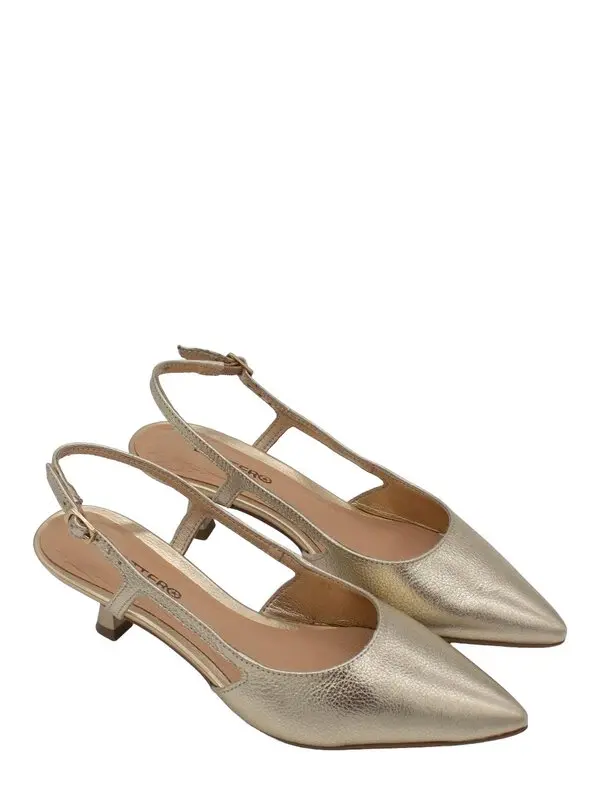BOTTERO Botolivia Legacy Pointed Toe Slingback Pump - Dourado
