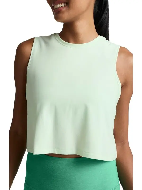 Beyond Yoga Featherweight Minimal Crop Tank - Airy Green Heather