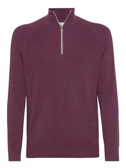 Brunello Cucinelli Cotton Sweater - Burgundy