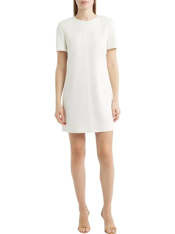 BOSS Short Sleeve Sheath Dress - Soft Cream
