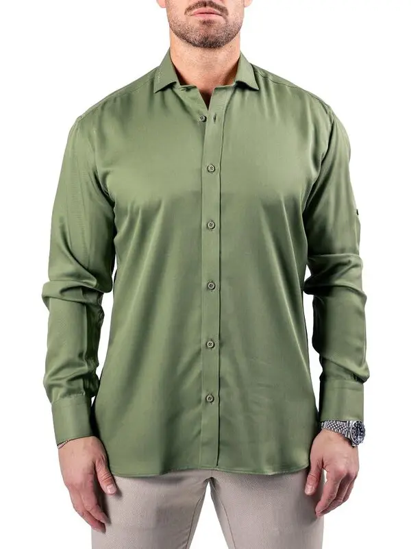 MACEOO Berlin Resistance Button-up Shirt - Green