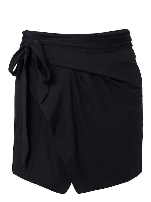 Isabel Marant Étoile Berenice Cotton Jersey Wrap Skirt - Black