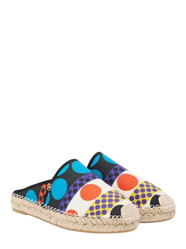 Valentino Garavani La Cruisette Printed Espadrille Mules - Multicoloured