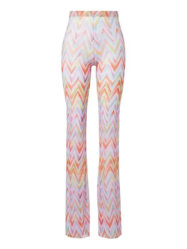 Missoni Zigzag Printed Tulle Straight Pants - Multicoloured