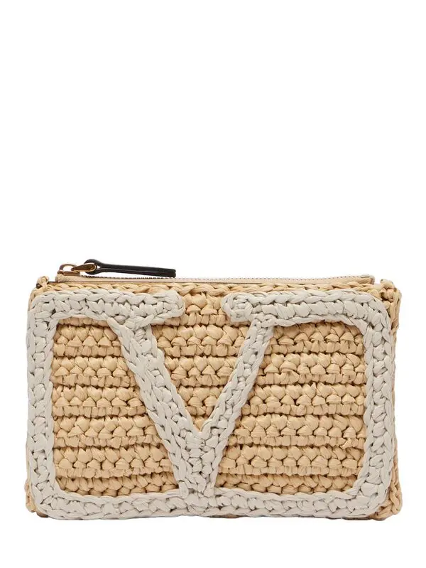 Valentino Garavani Viva Superstar Small Crochet Clutch - Neutrals