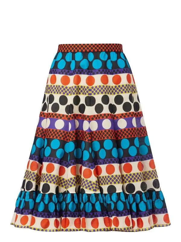 Valentino Garavani Printed Cotton Midi Skirt - Multicoloured