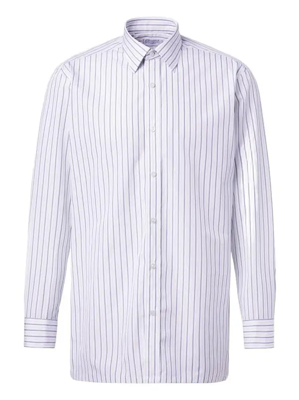 Charvet Striped Cotton Poplin Shirt - White