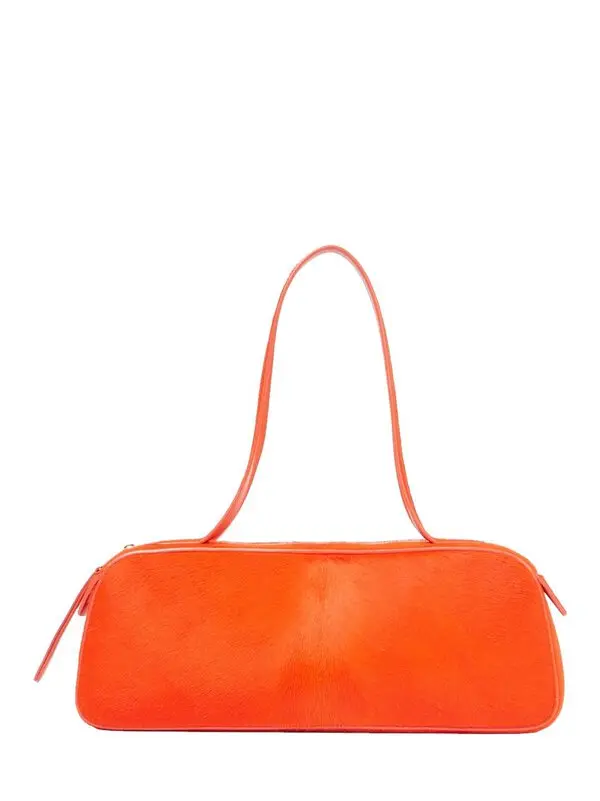 Khaite Simona Small Calf Hair Shoulder Bag - Orange