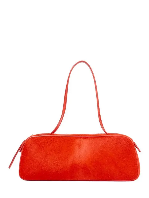 Khaite Simona Small Calf Hair Shoulder Bag - Orange
