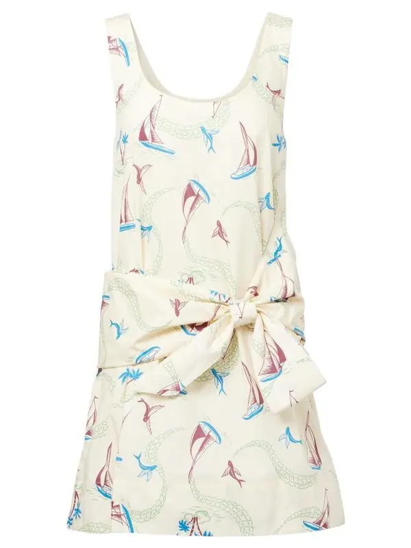 Rabanne Printed Cotton Minidress - Multicoloured