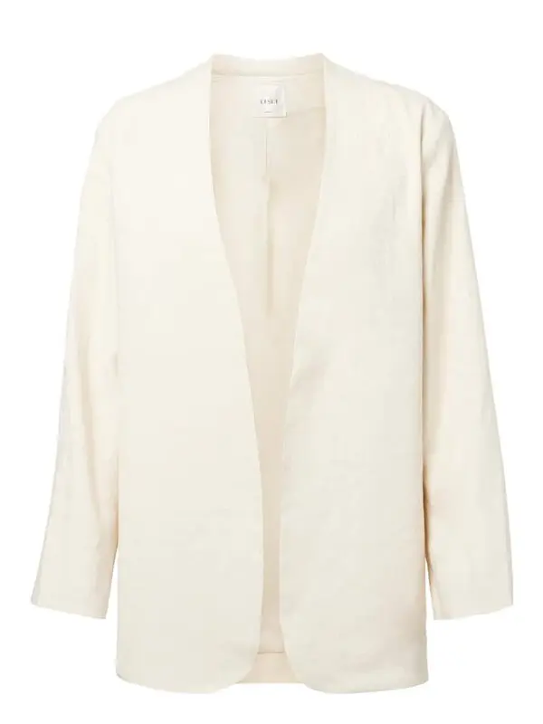 LESET Belle Linen-blend Jacket - White