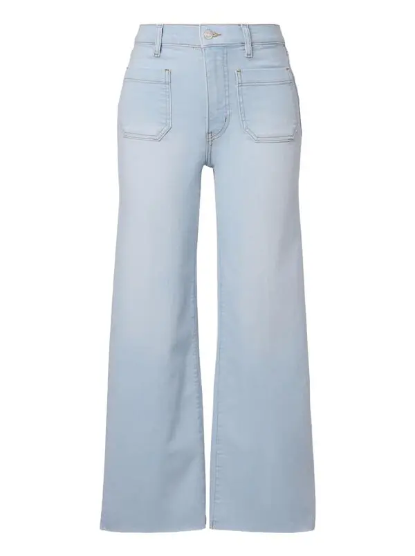 FRAME Anchor High-rise Wide-leg Jeans - Blue