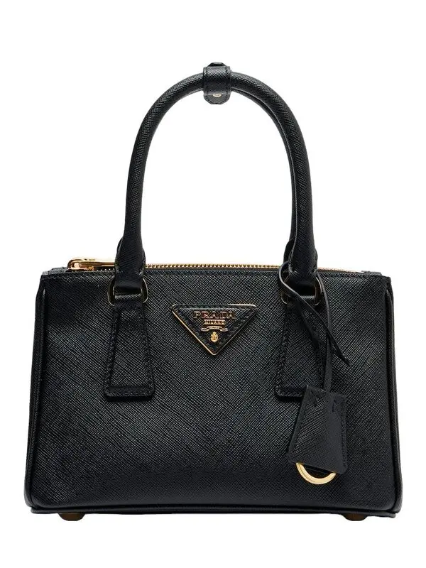 Prada Galleria Saffiano Mini Leather Tote - Black