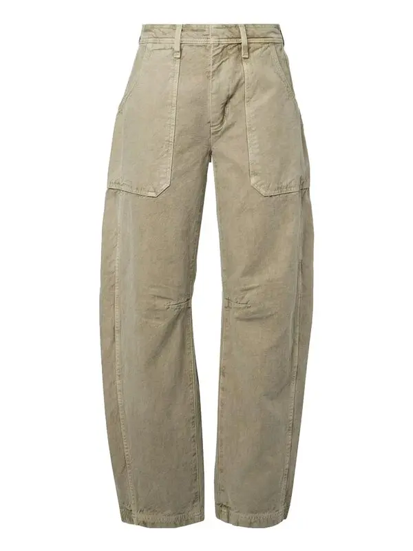 SLVRLAKE Rookie Cotton Barrel-leg Cargo Pants - Green