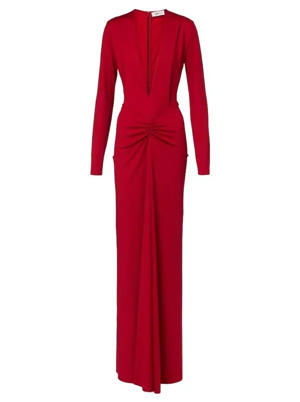 Victoria Beckham Gathered Gown - Red