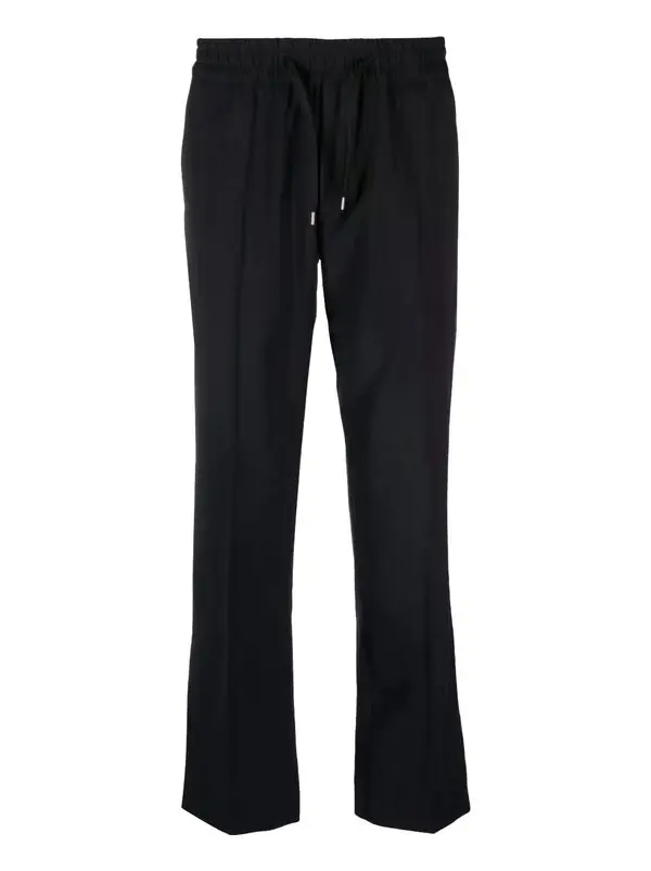 Sandro Elasticated Straight-leg Trousers - Blue
