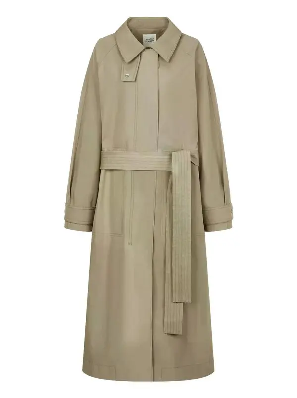 STUDIO TOMBOY Belted Oversized Trench Coat - Neutrals