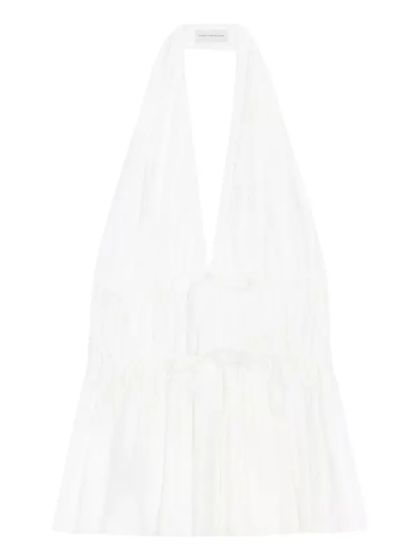 Dries Van Noten Gathered-detail Halter Top - White