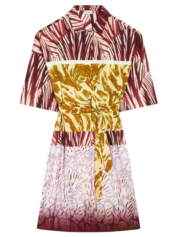 Dries Van Noten Tropical-print Wrap Dress - Red