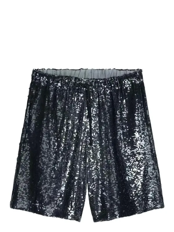 Dries Van Noten Sequin-embellished Shorts - Blue