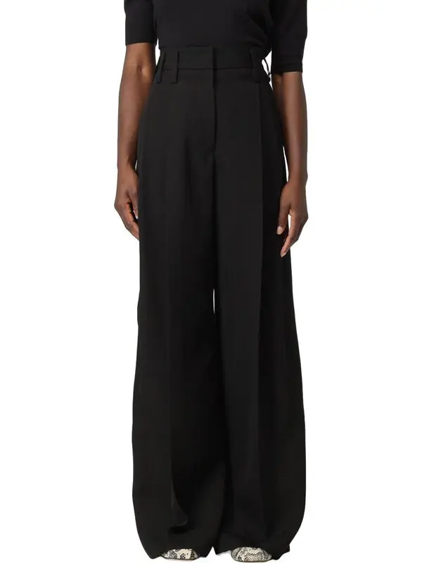 JIL SANDER Wide Leg Trousers - Black