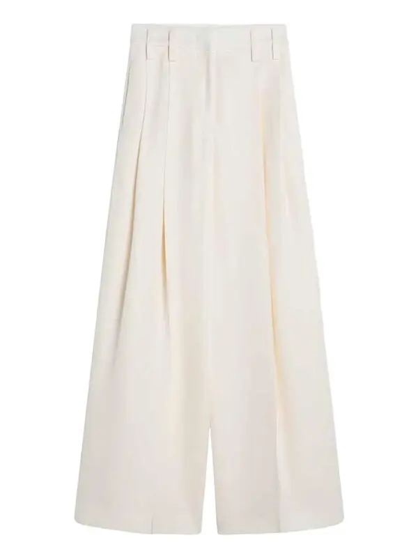 JIL SANDER Wide Leg Trousers - Yellow Cream