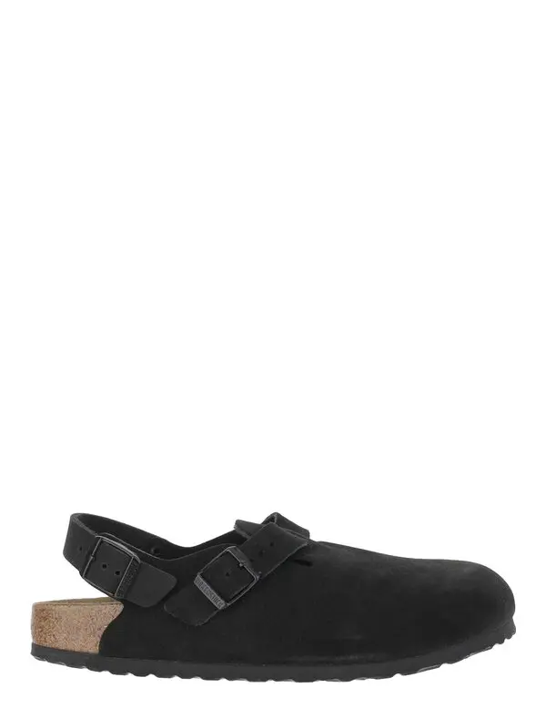 BIRKENSTOCK Suede Clogs - Black