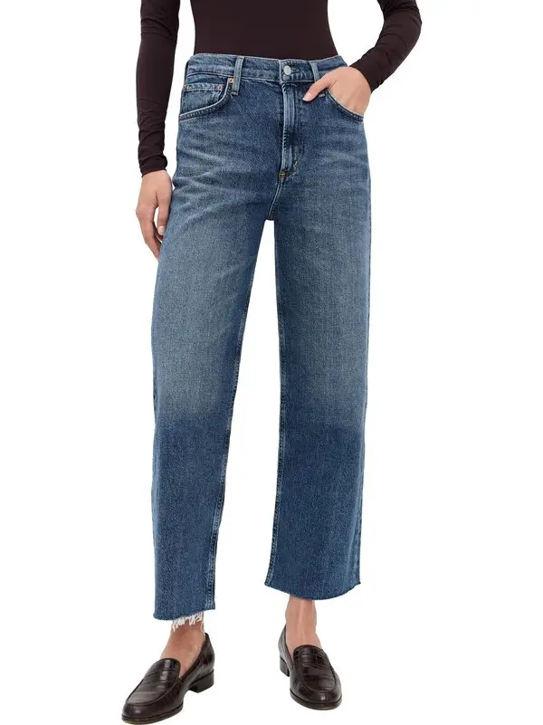 AGOLDE Ren High-rise Wide-leg Jeans - Chord