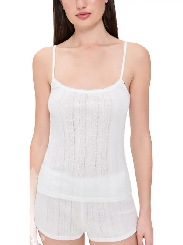 ANINE BING Pia Cami Tank - Off White