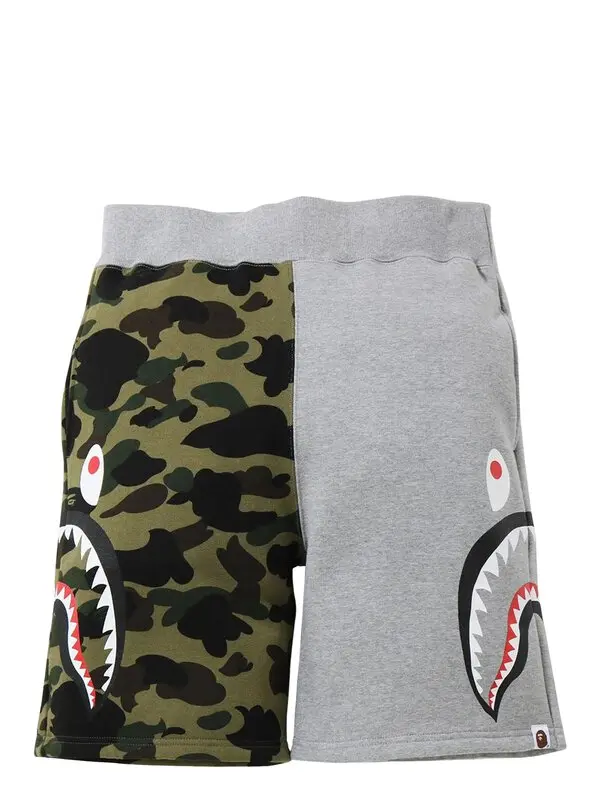 BAPE 1st Camo Side Shark Sweat Shorts - Grey