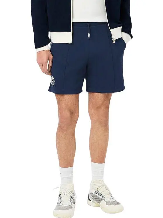 Lacoste Performance Piqué Tennis Shorts - 525 Navy Blue/ White