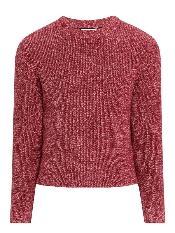 Brunello Cucinelli Marled Crewneck Sweater - Cherry Red