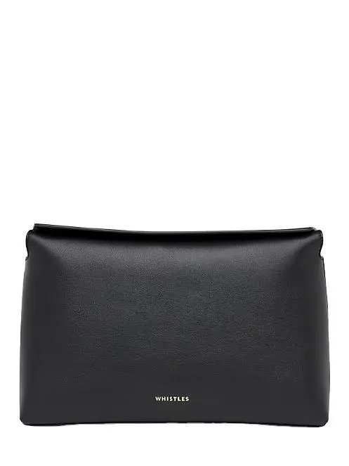 Whistles Leather Clutch Bag - Black