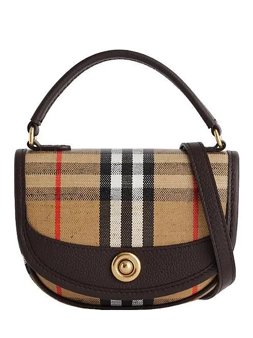 Burberry Mini Highlands Check Cross-body Bag - Sand
