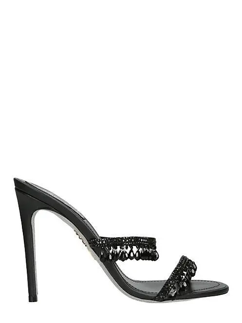 Rene Caovilla Chandelier 105 Crystal-embellished Heeled Sandals - Black