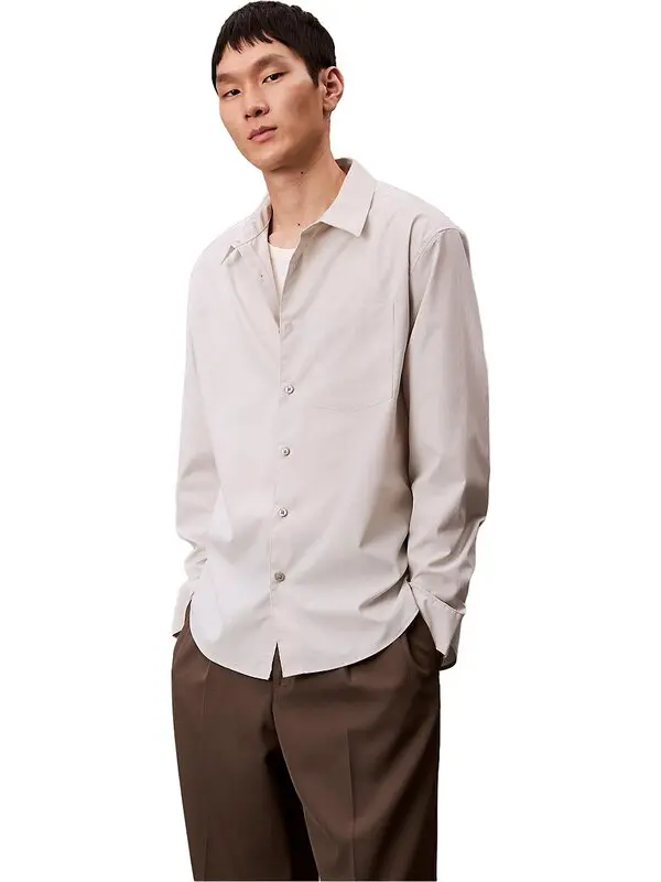 Calvin Klein Tech Poplin Button-down Shirt - Moonstruck