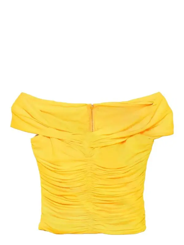 HERVE L. LEROUX Ruched Multiway Top - Yellow
