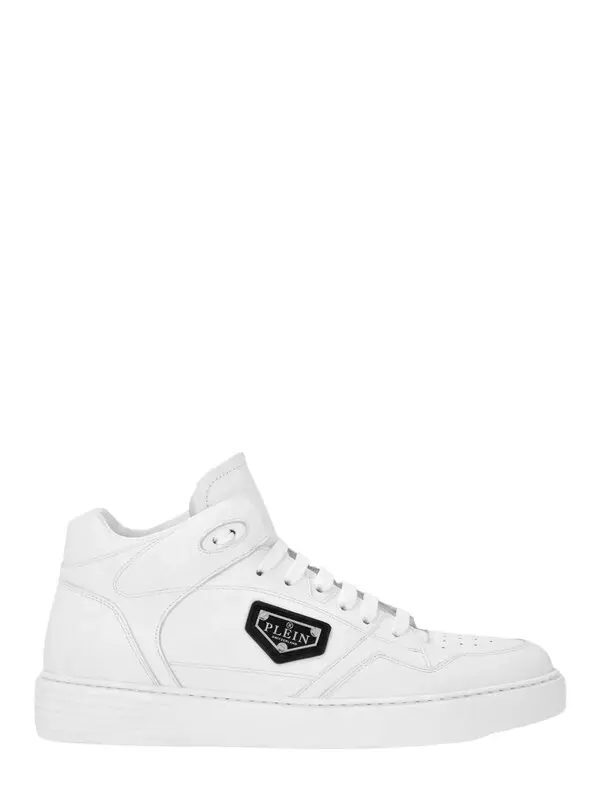 Philipp Plein Leather Hi-top Sneakers - White
