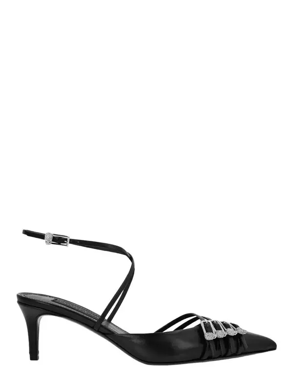 Philipp Plein Strappy Kitten Pumps - Black