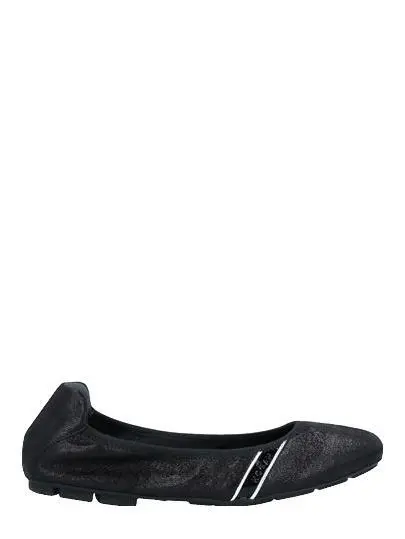 Hogan Ballet Flats In Leather - Black