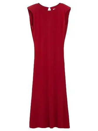 Patrizia Pepe Maxi Flared Dress - Red