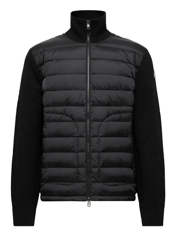 Moncler Padded Zip-up Cardigan - Black