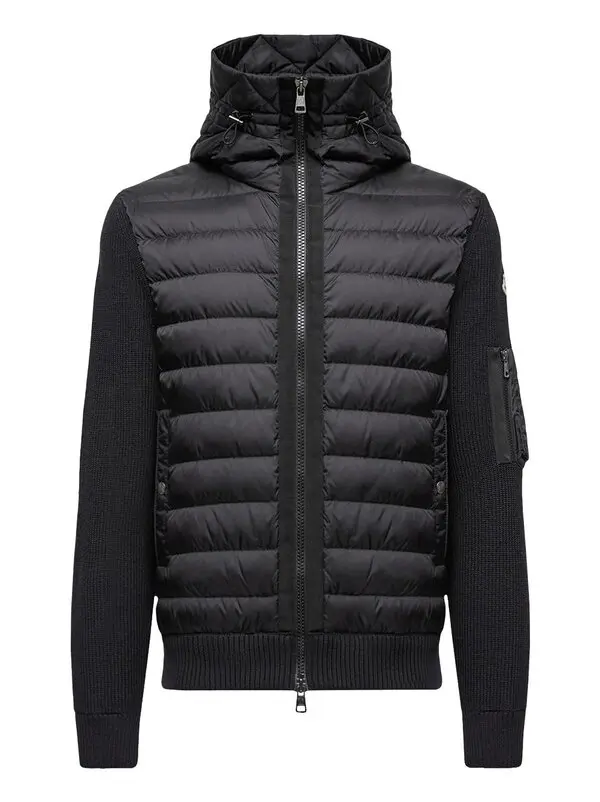 Moncler Padded Zip-up Cardigan - Black