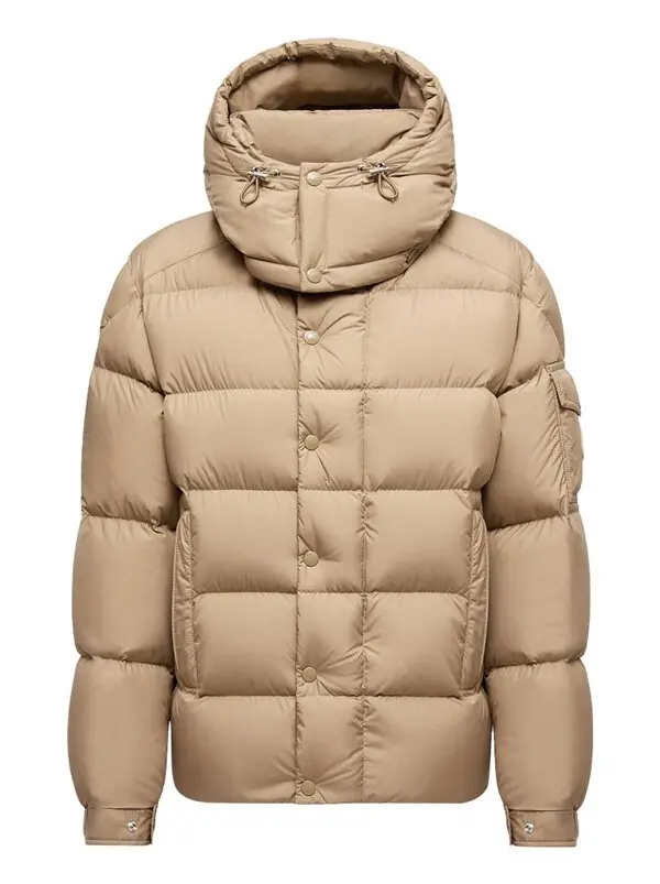 Moncler Maya 70 Hooded Down Jacket - Beige