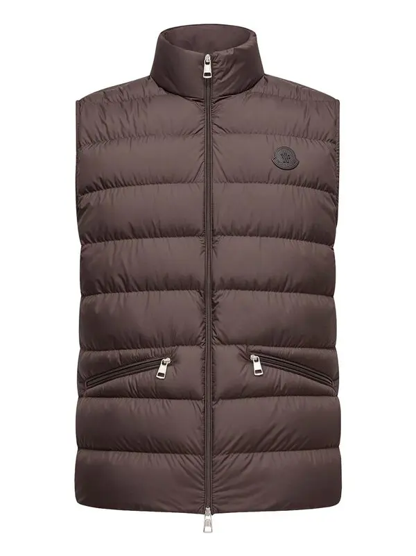 Moncler Treompan Down Vest - Brown